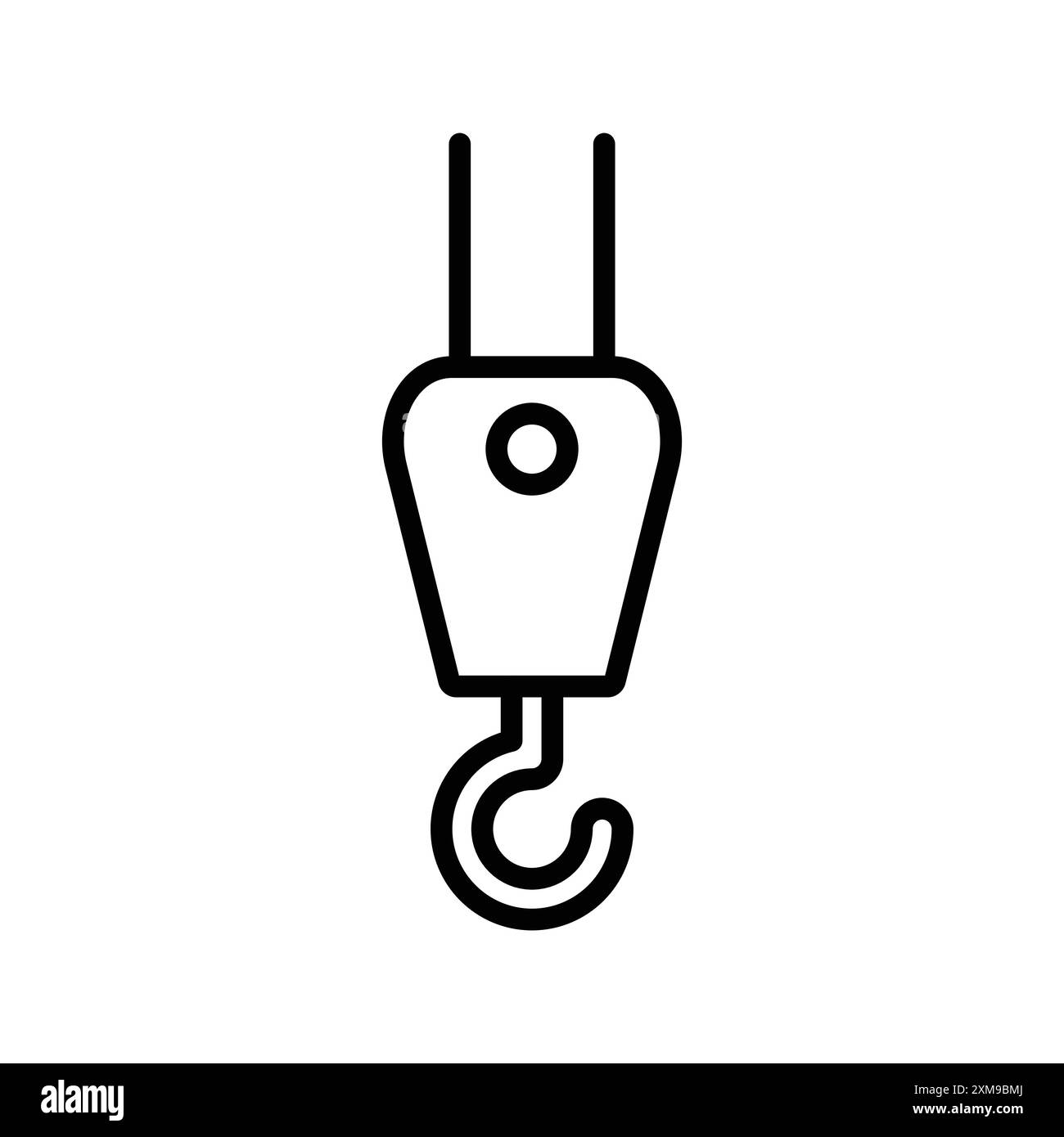 Crane hook icon linear logo mark set collection in black and white for web Stock Vector Image ...