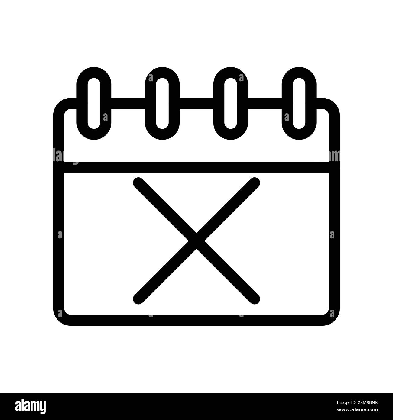 Cancel event icon linear logo mark set collection in black and white ...