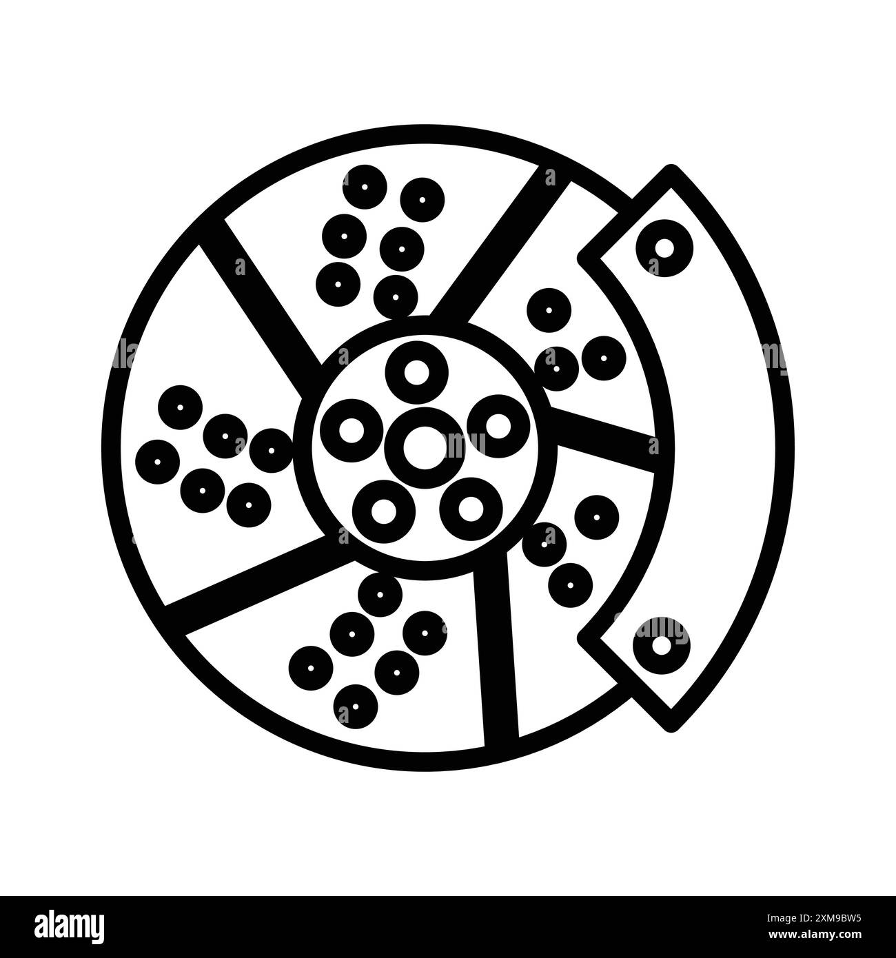 Car brake disk with caliper icon linear logo mark set collection in ...