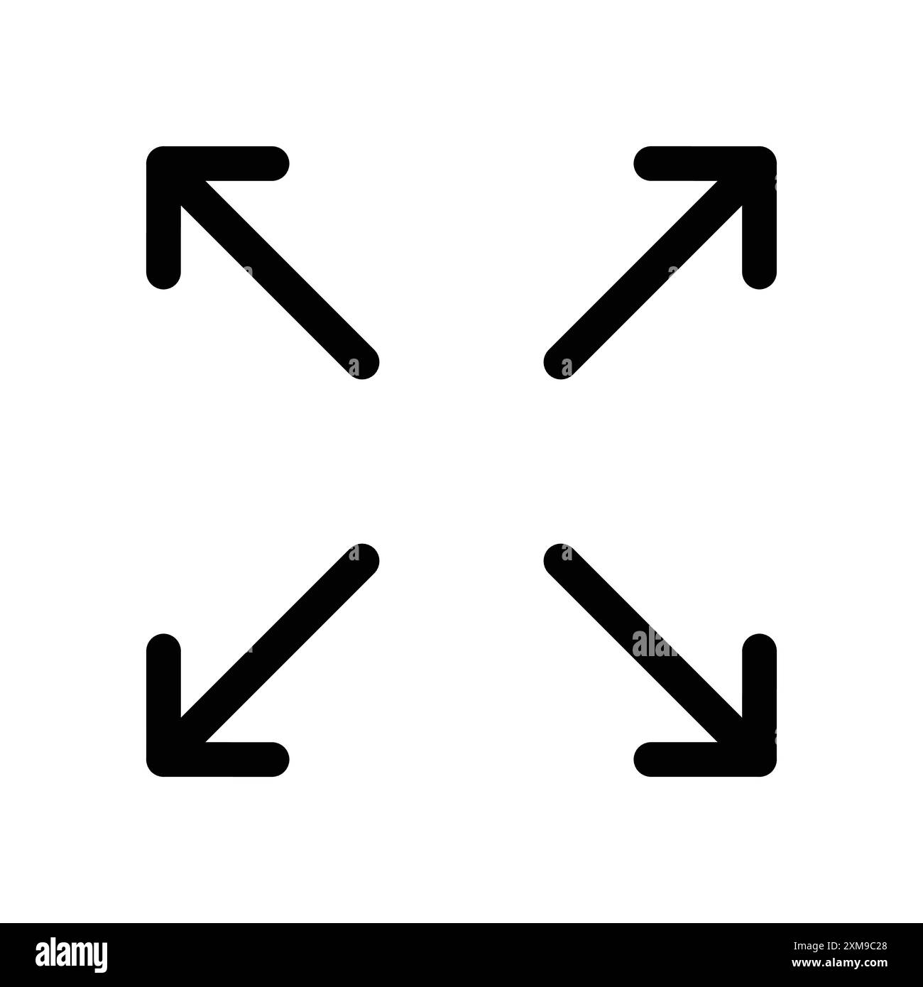 Full screen icon linear logo mark set collection in black and white for web Stock Vector Image ...