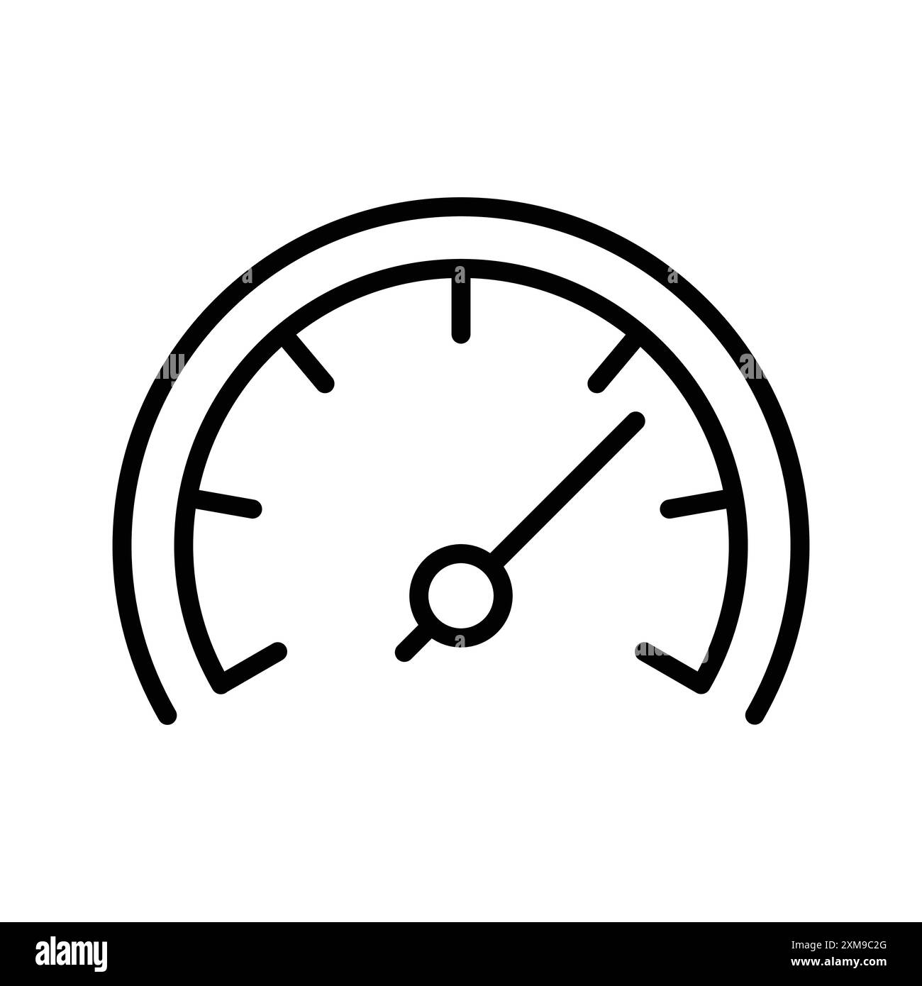 Car speedometer icon linear logo mark set collection in black and white ...