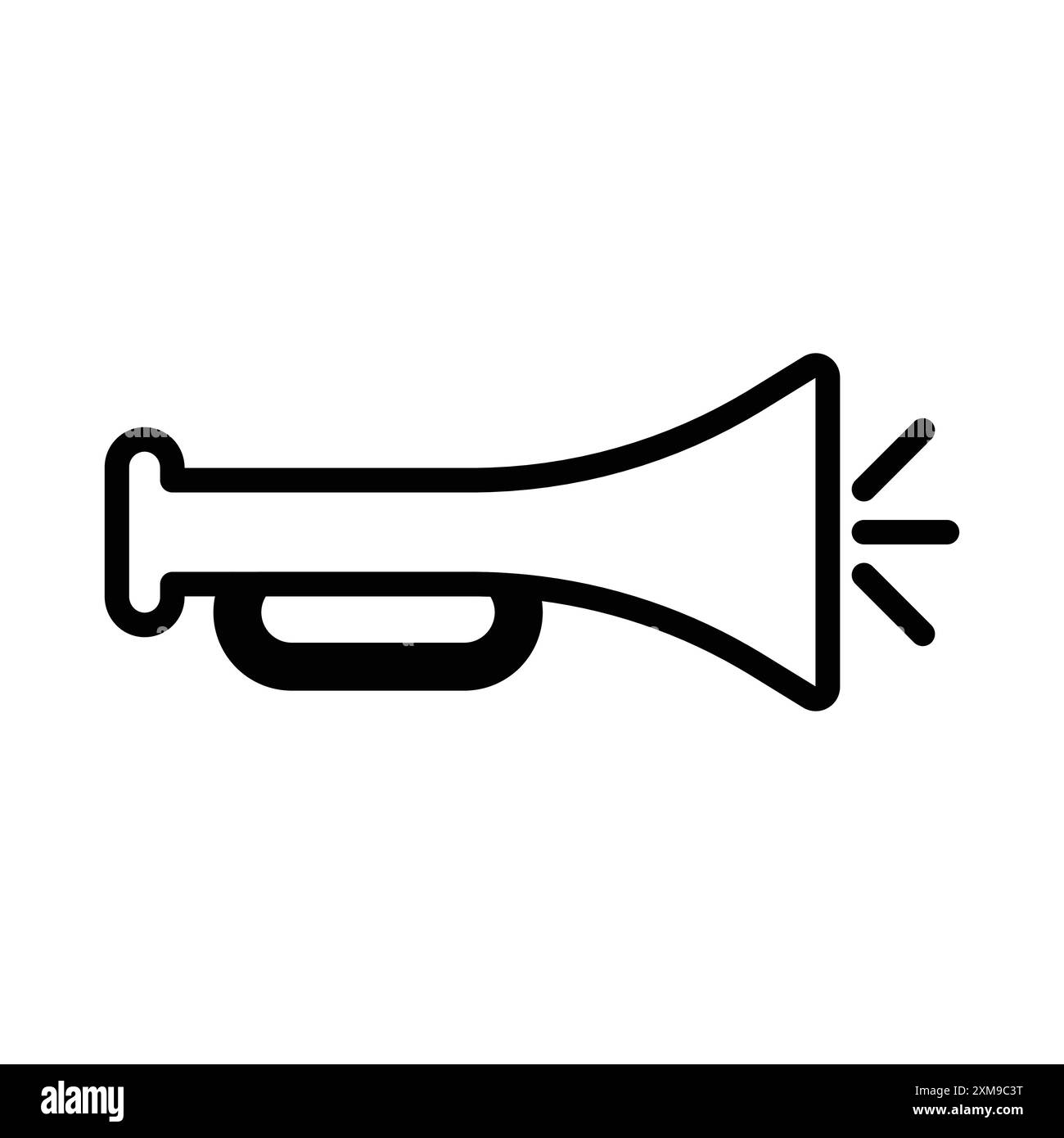 Car horn icon linear logo mark set collection in black and white for ...