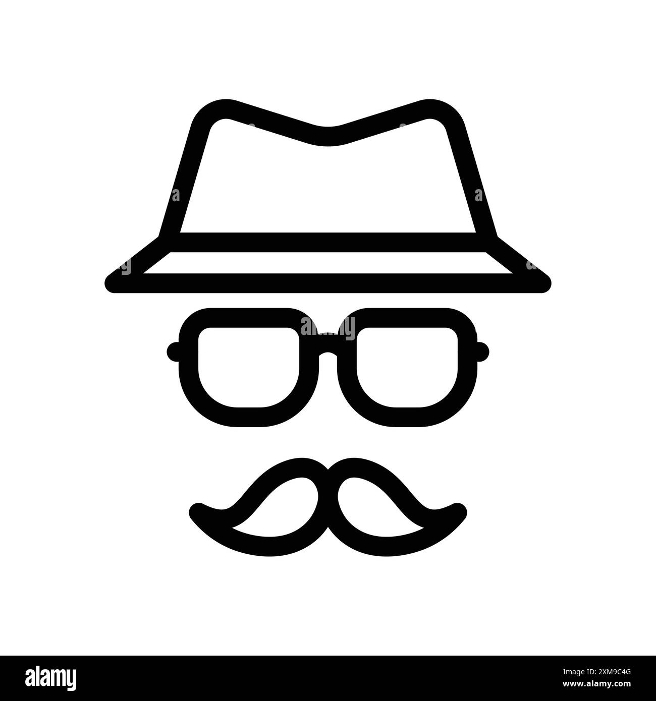 Gentleman icon linear logo mark set collection in black and white for ...