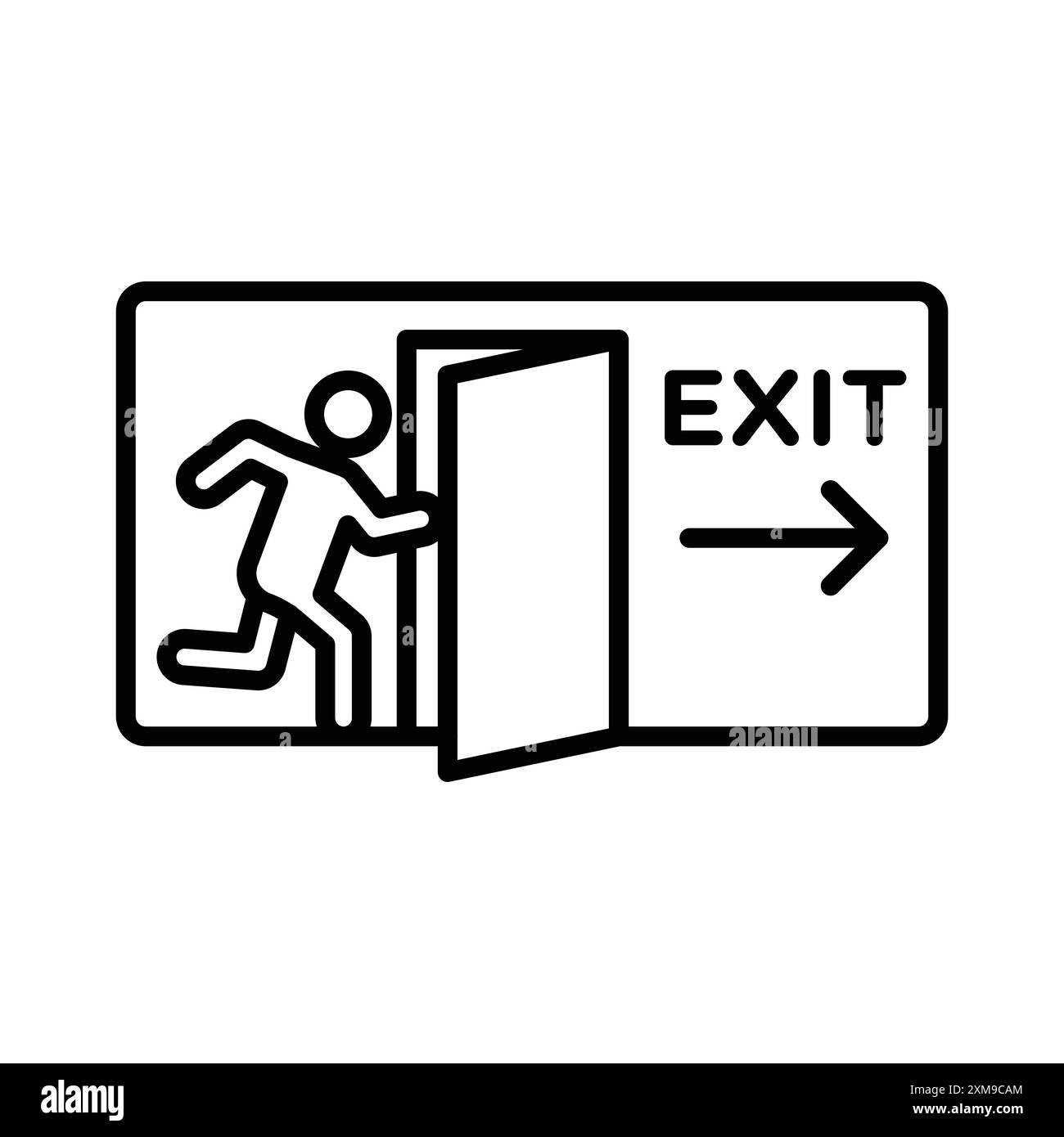 Fire exit right sign Stock Vector Images - Alamy