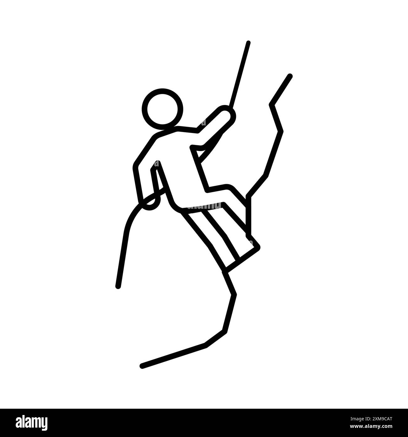 Climbing icon linear logo mark set collection in black and white for ...