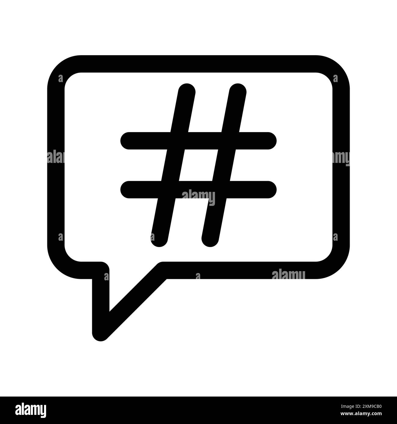 Hastag icon linear logo mark set collection in black and white for web ...