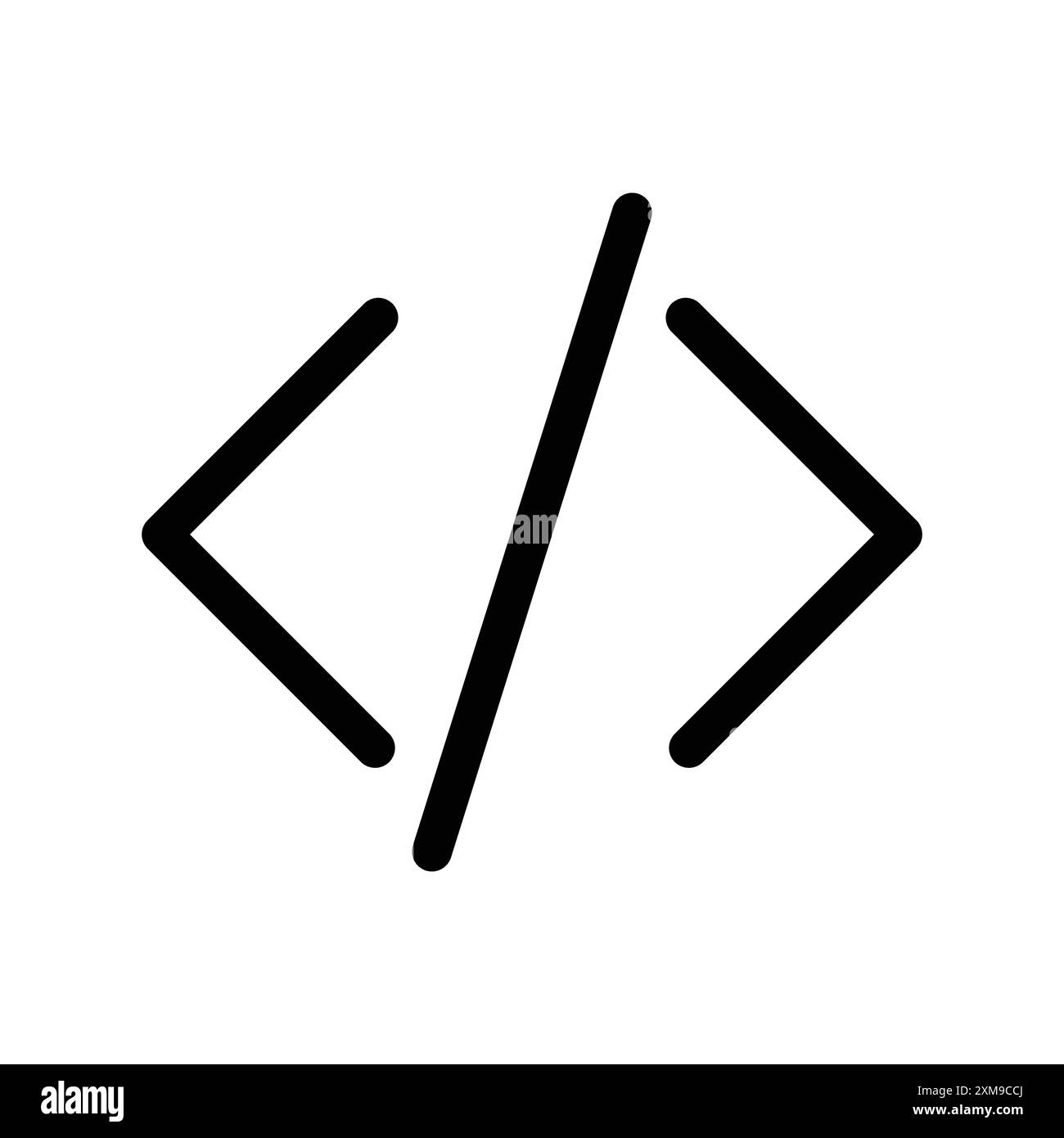 Coding icon linear logo mark set collection in black and white for web ...