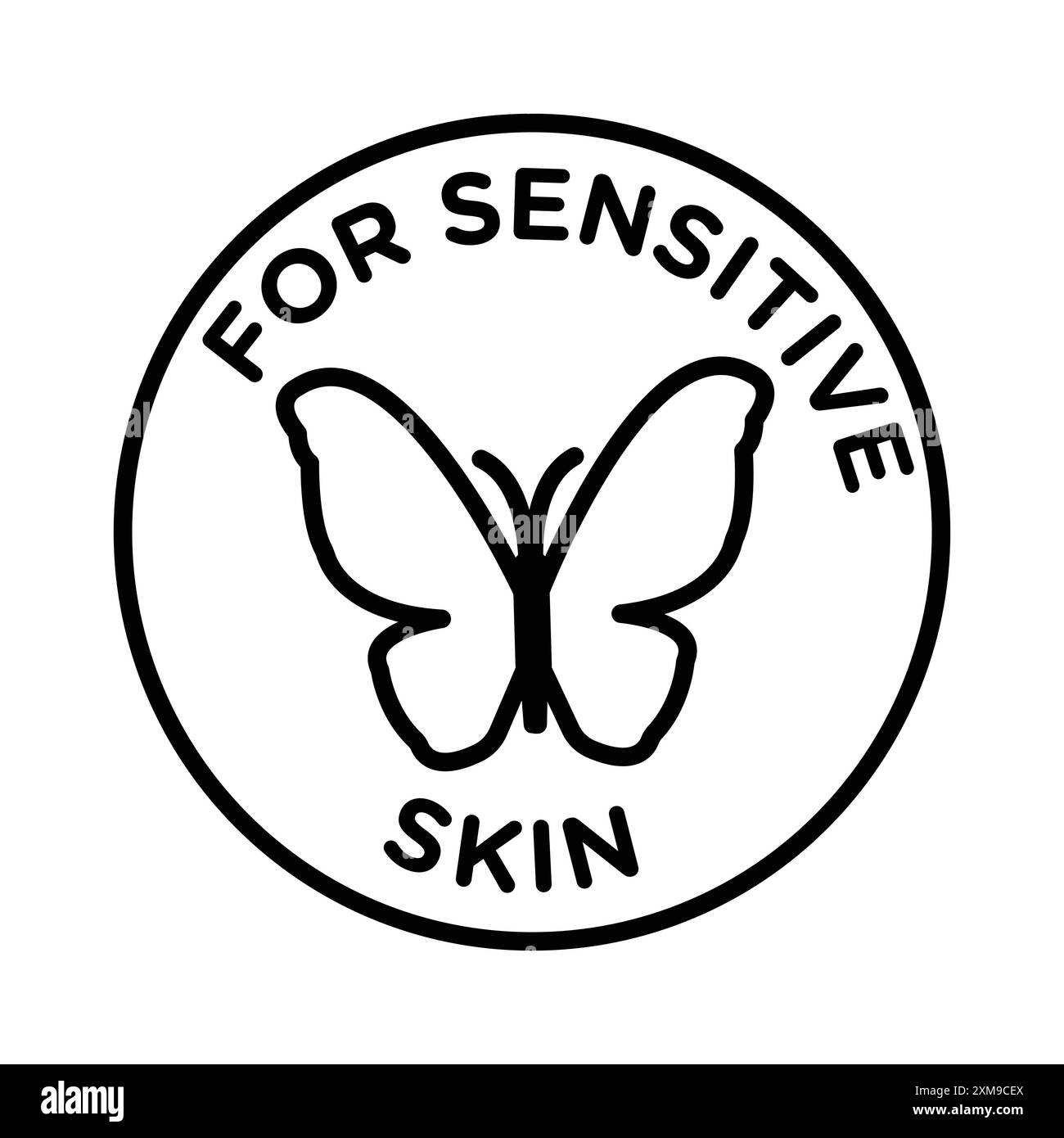 For sensitive skin icon linear logo mark set collection in black and ...
