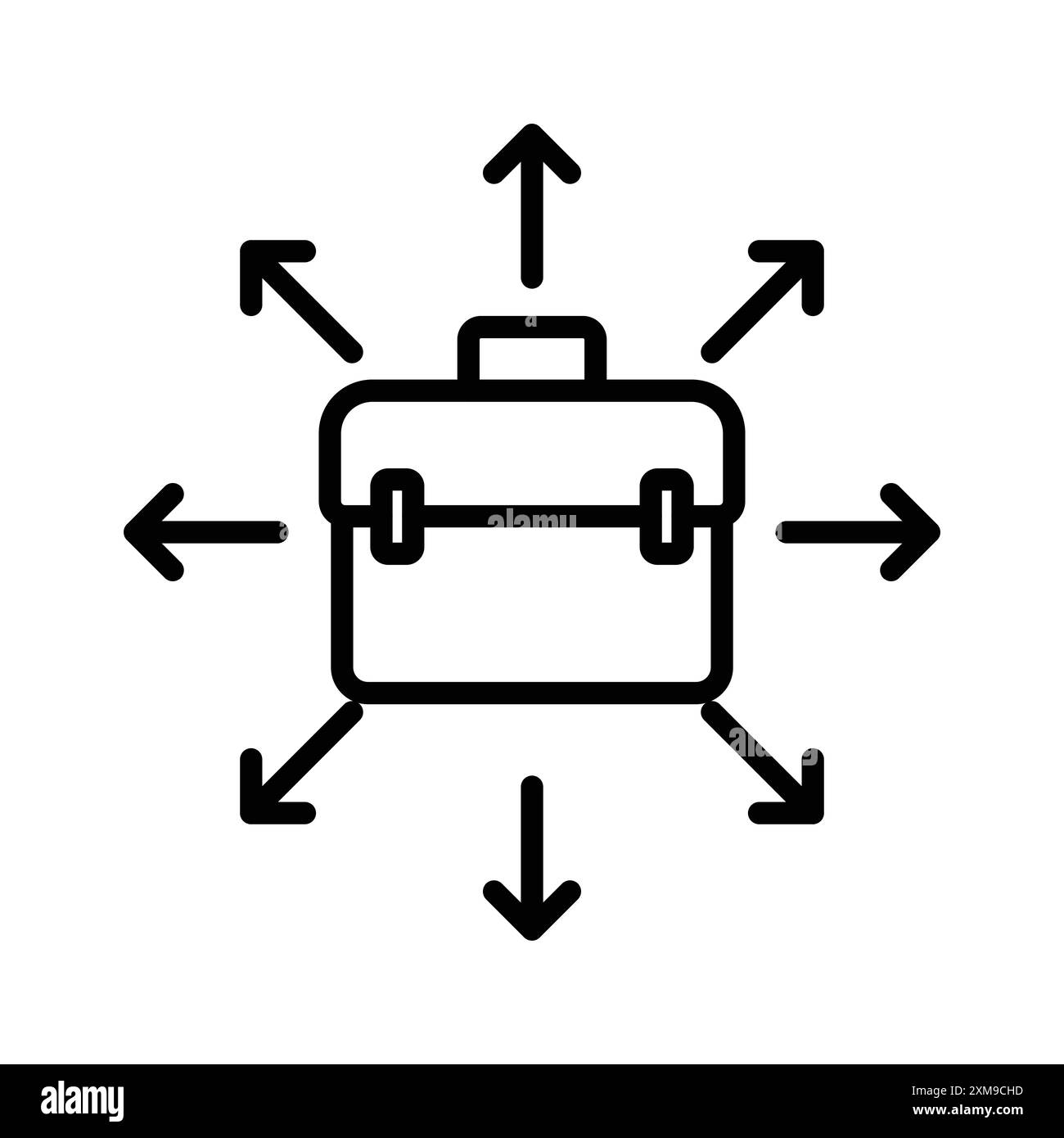 Job opportunity icon linear logo mark set collection in black and white for web Stock Vector ...