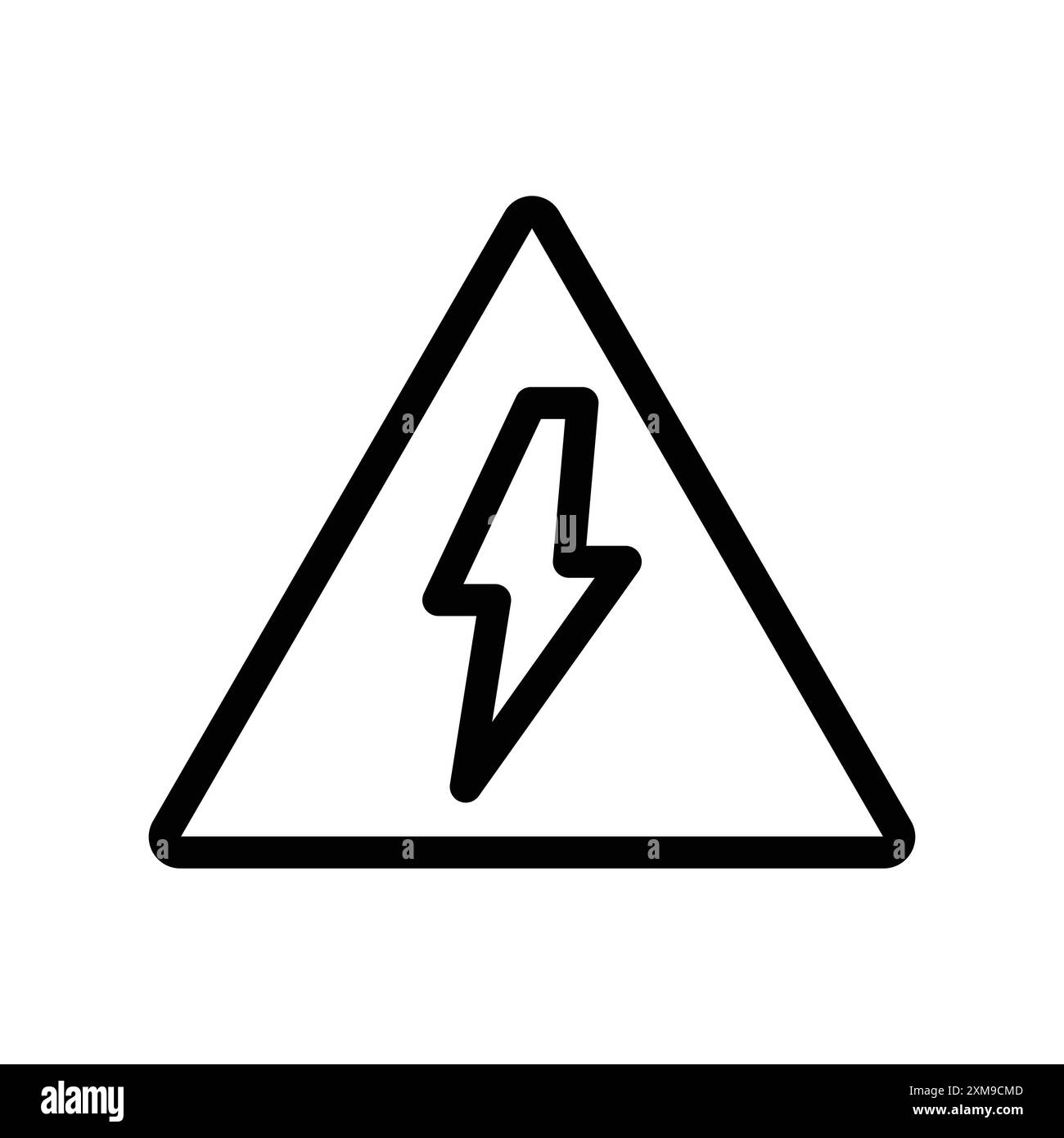 High voltage icon linear logo mark set collection in black and white ...