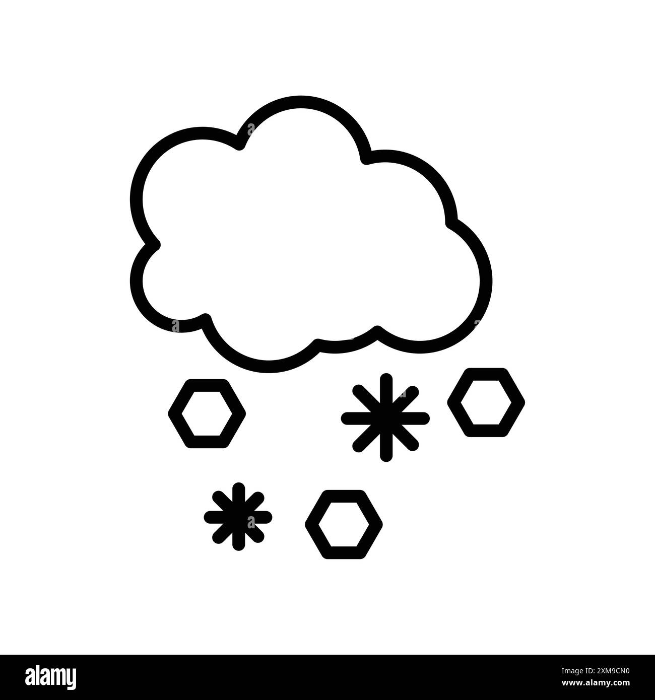 Hail icon linear logo mark set collection in black and white for web ...