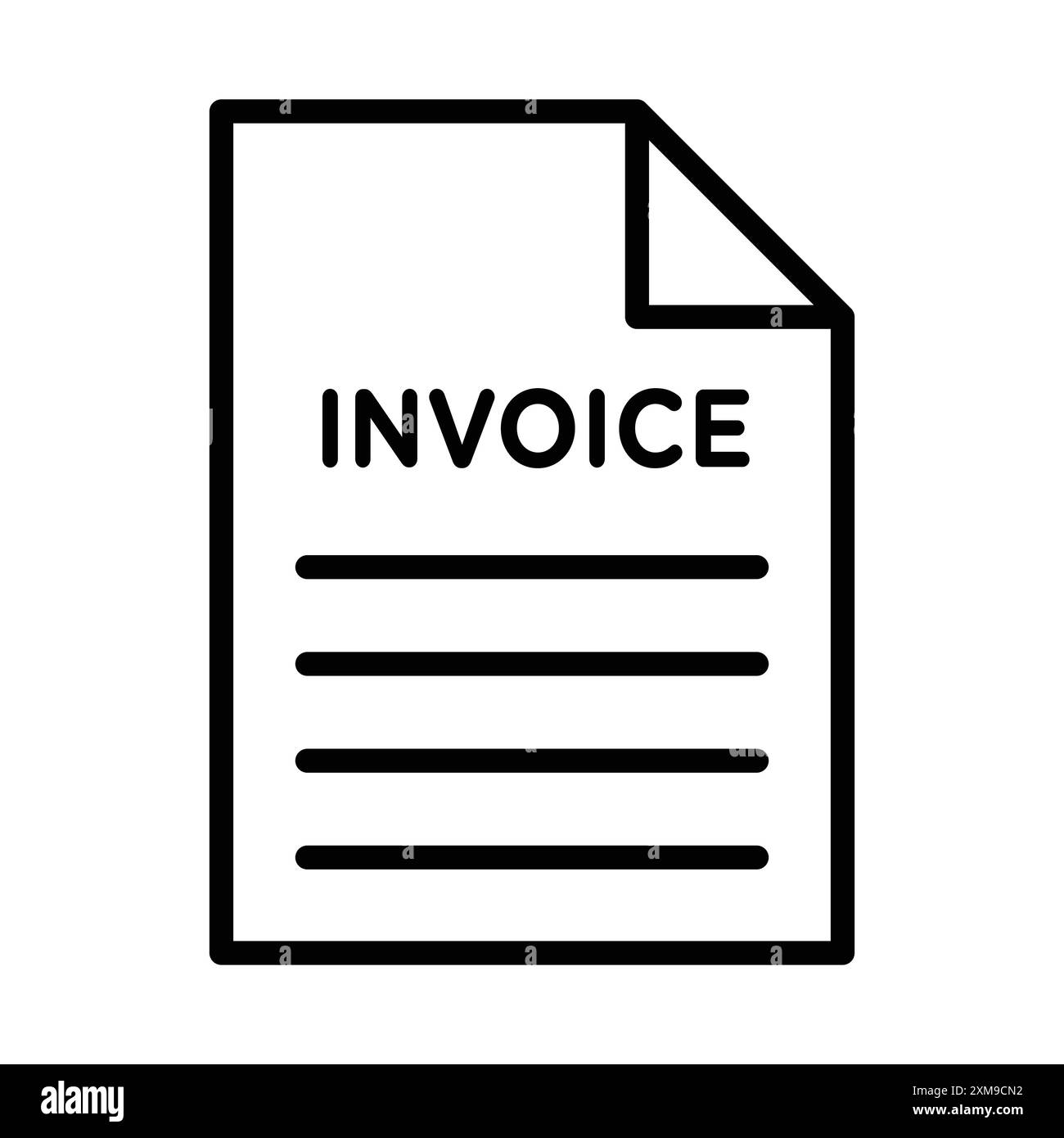 Invoice icon linear logo mark set collection in black and white for web Stock Vector Image & Art ...