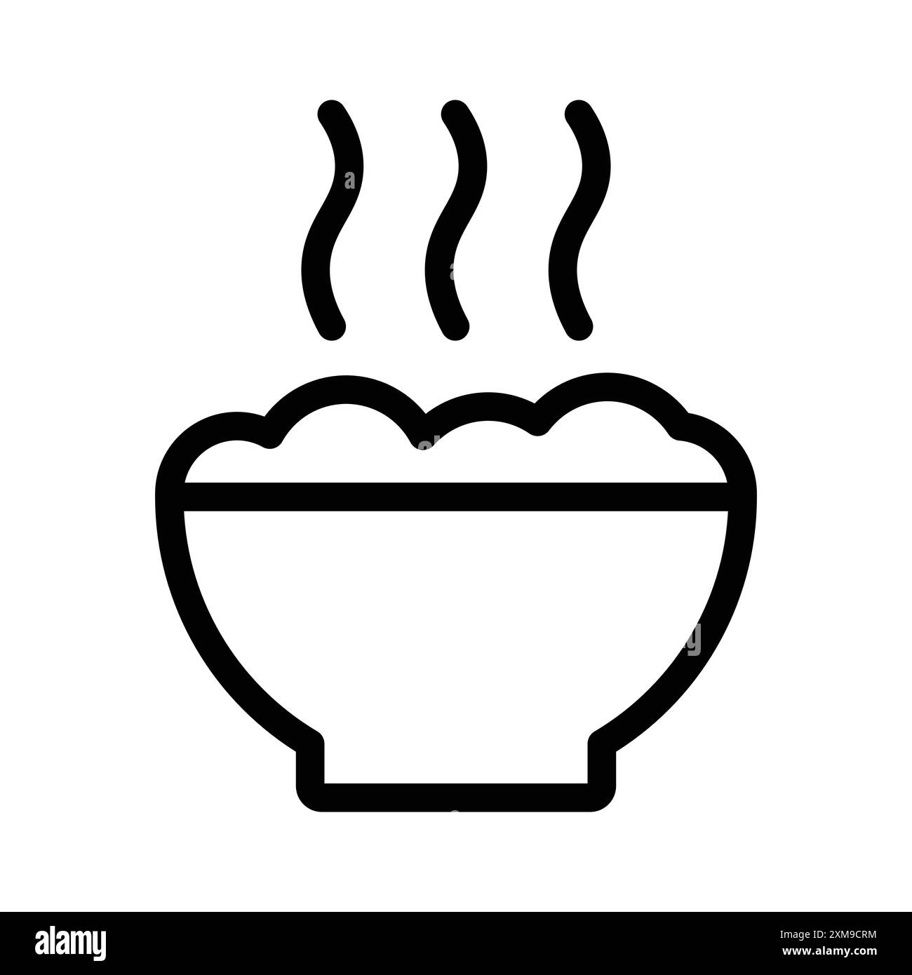 Hot meal icon linear logo mark set collection in black and white for ...