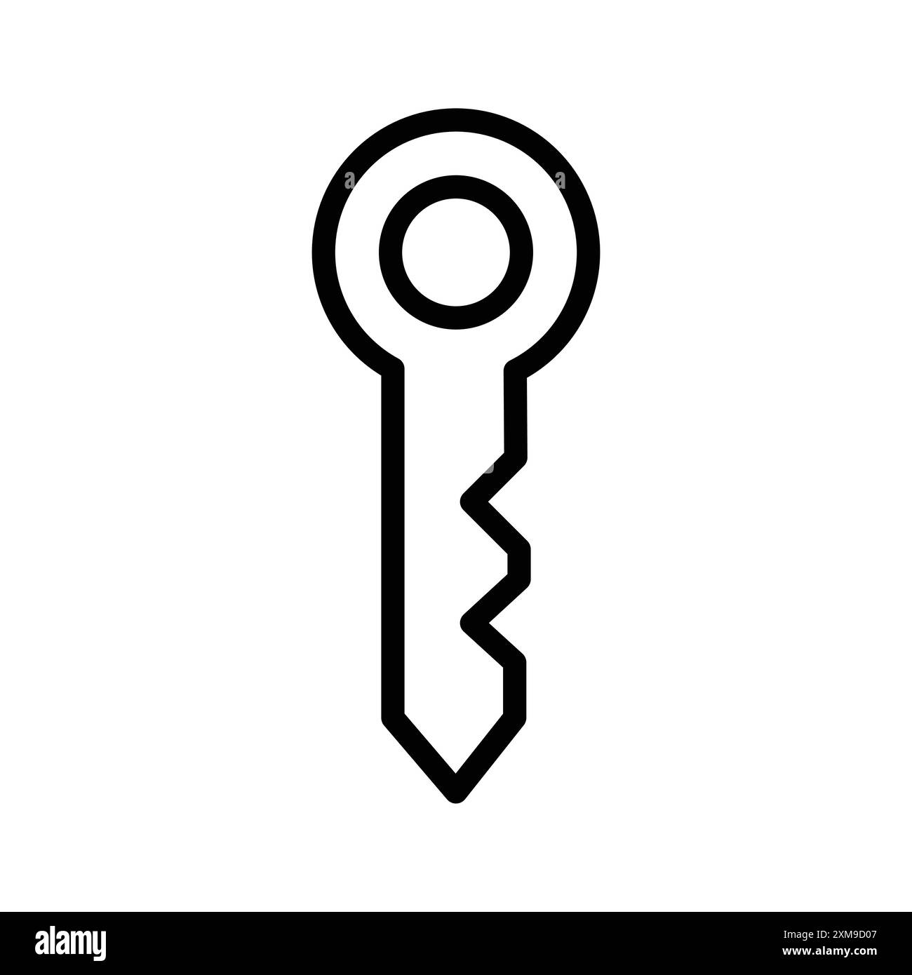 Door key icon linear logo mark set collection in black and white for ...