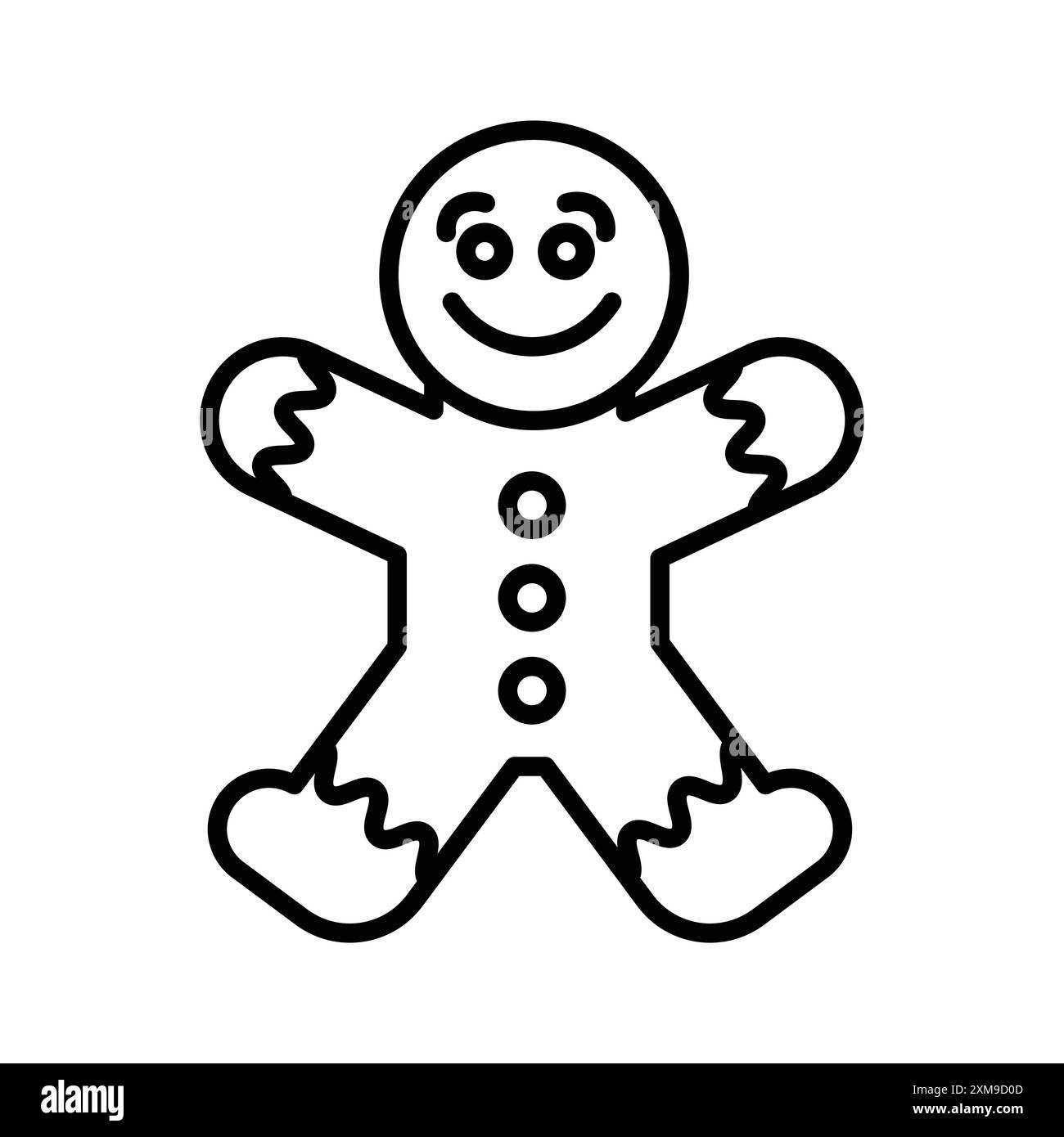 Man cookie icon linear logo mark set collection in black and white for ...