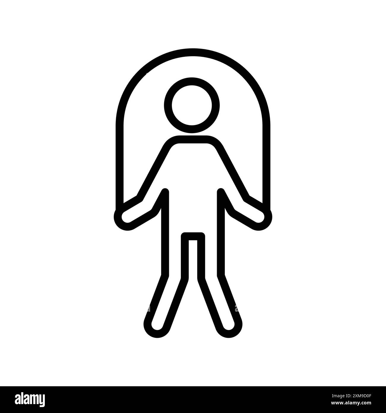 Pictogram man jumping rope Black and White Stock Photos & Images - Alamy
