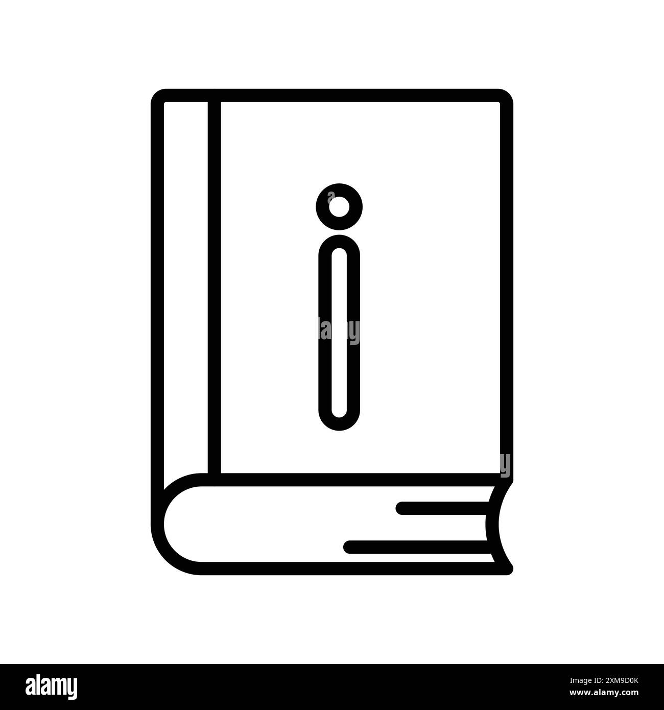 Information book icon linear logo mark set collection in black and ...
