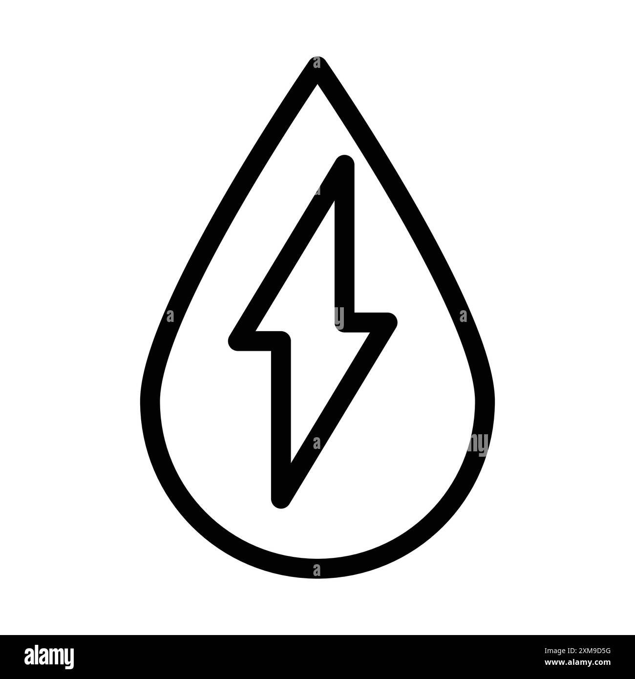 Hydroelectric energy icon linear logo mark set collection in black and white for web Stock ...
