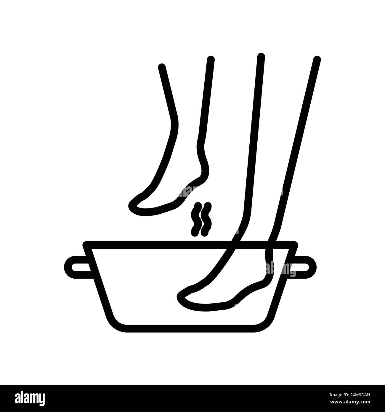 Foot Soak icon linear logo mark set collection in black and white for web Stock Vector Image ...