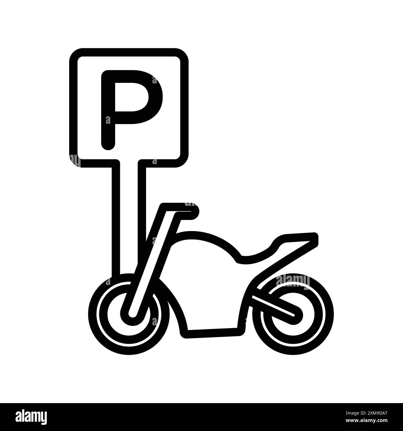 Motorbike parking Black and White Stock Photos & Images - Alamy