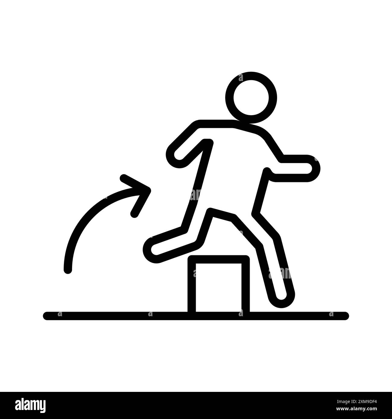 Obstacle race icon linear logo mark set collection in black and white ... Obstacle race icon linear logo mark set collection in black and white ...