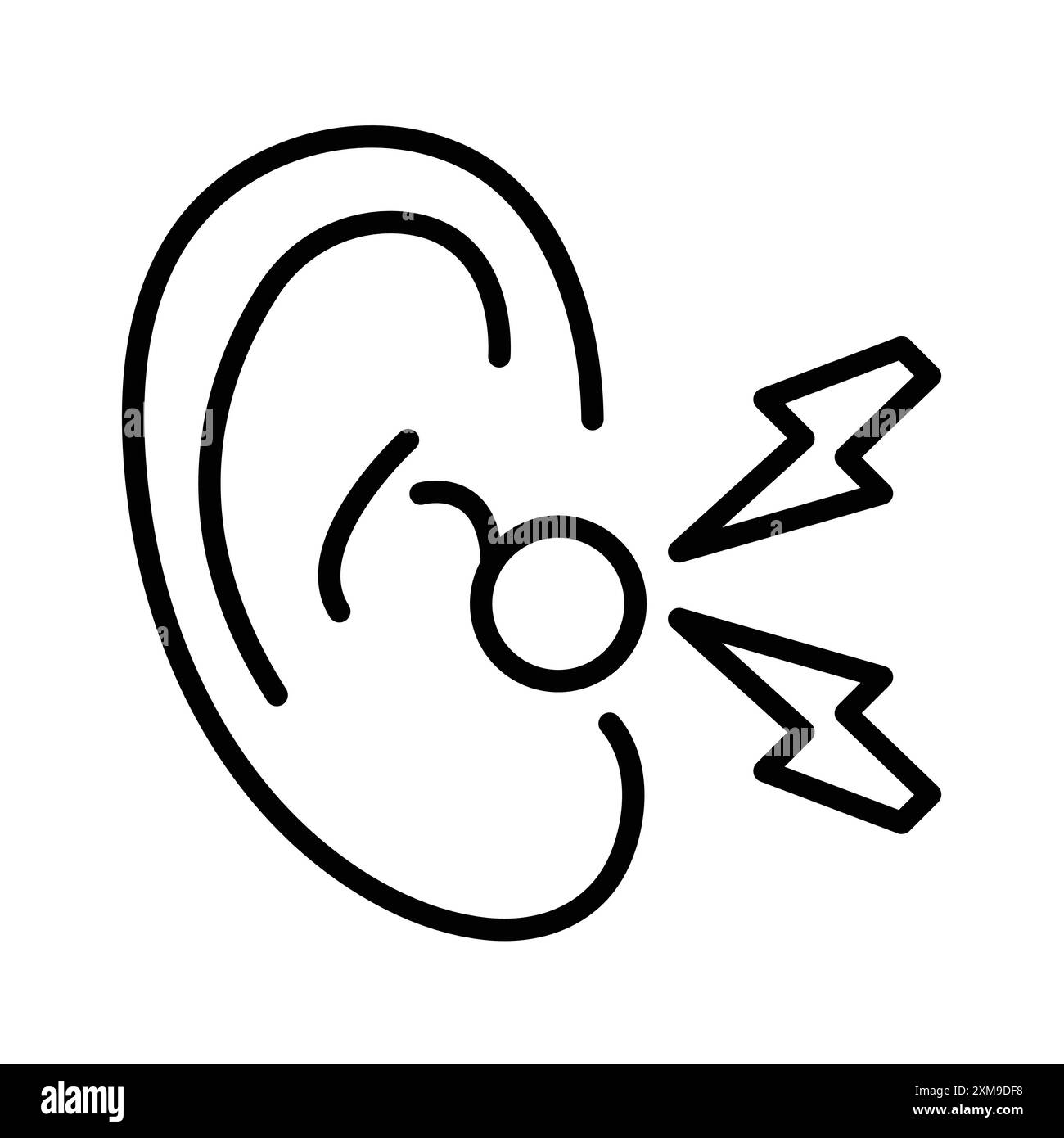 Ear pain line icon Stock Vector Images - Alamy
