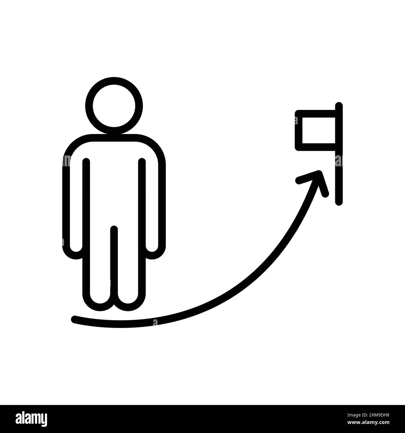 Mission Path icon linear logo mark set collection in black and white for web Stock Vector Image ...