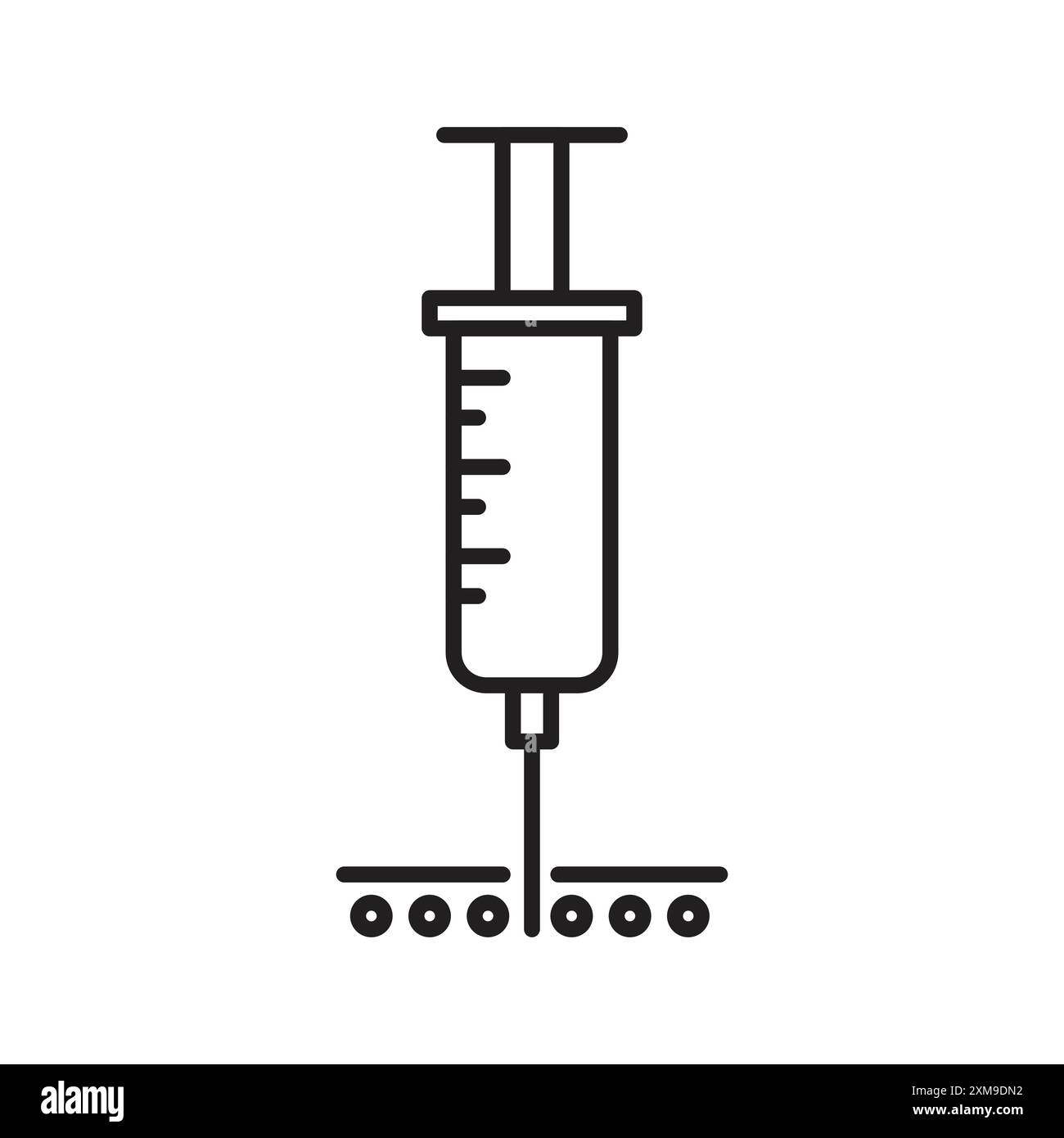 Intradermal injection icon linear logo mark set collection in black and white for web Stock ...