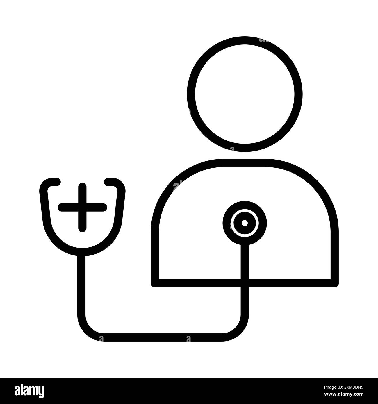 Medical check-up icon linear logo mark set collection in black and ...