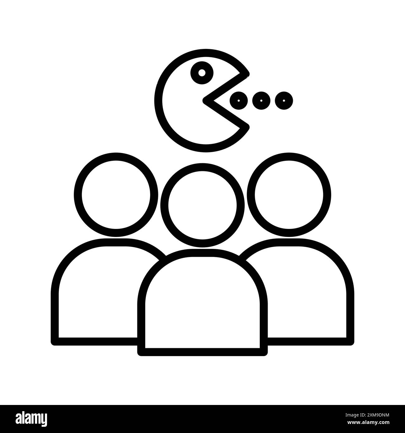 Multi Game Player Icon Linear Logo Mark Set Collection In Black And White For Web Stock Vector