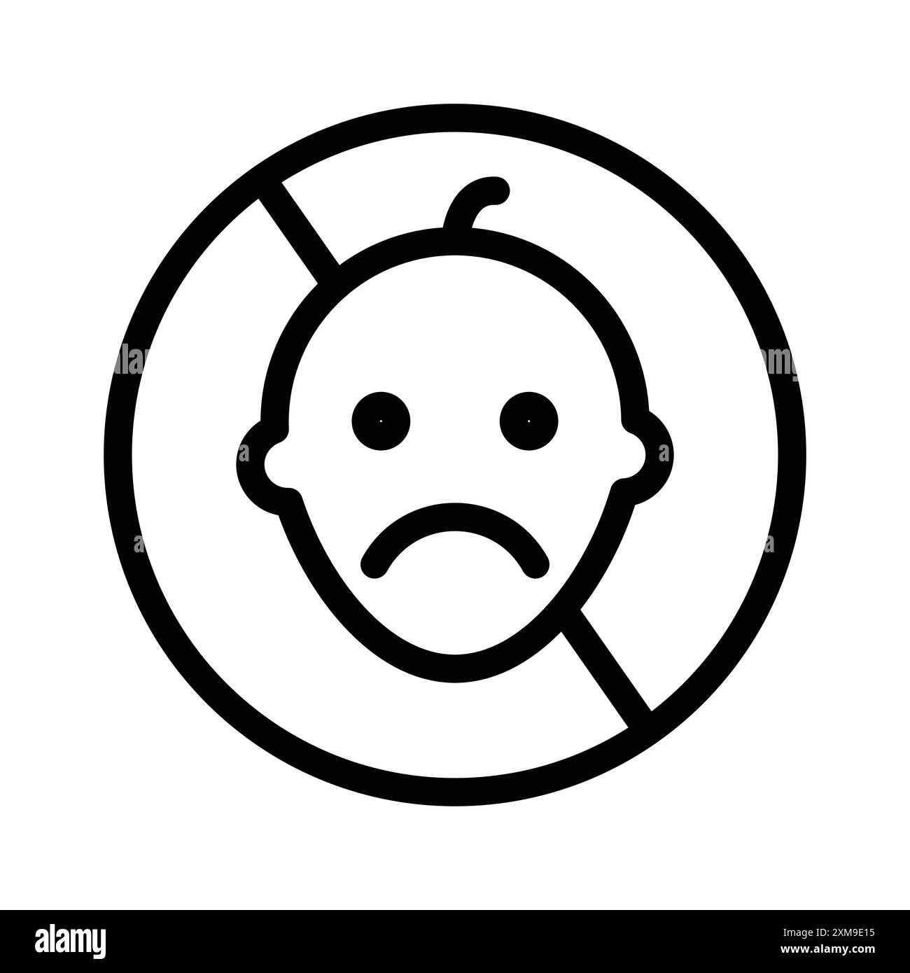 No kid allowed icon linear logo mark set collection in black and white ...