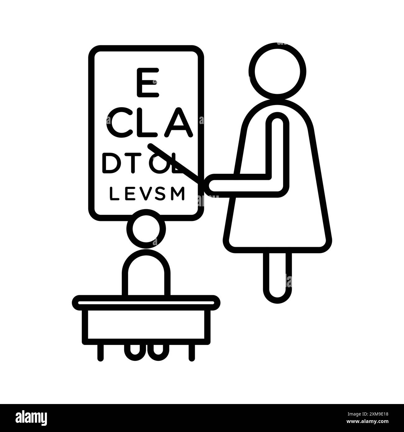 oculist icon linear logo mark set collection in black and white for web Stock Vector Image & Art ...