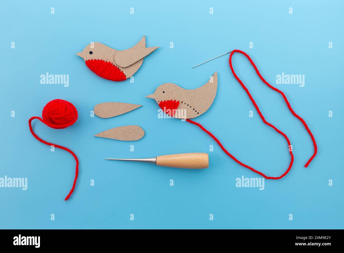 simple craft of bird, DIY, instruction, cut out cardboard, creative ...