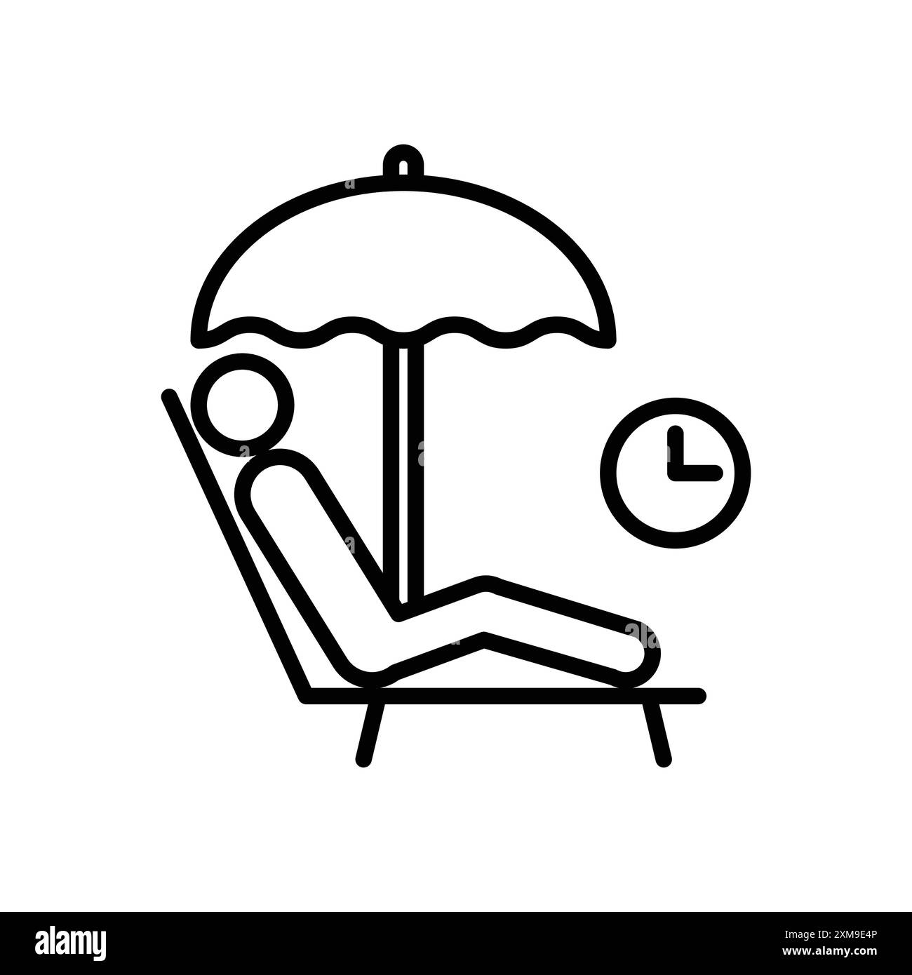 Relaxation icon linear logo mark set collection in black and white for ...