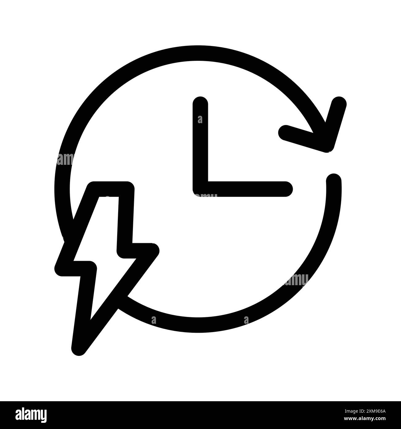 Quick time icon linear logo mark set collection in black and white for ...