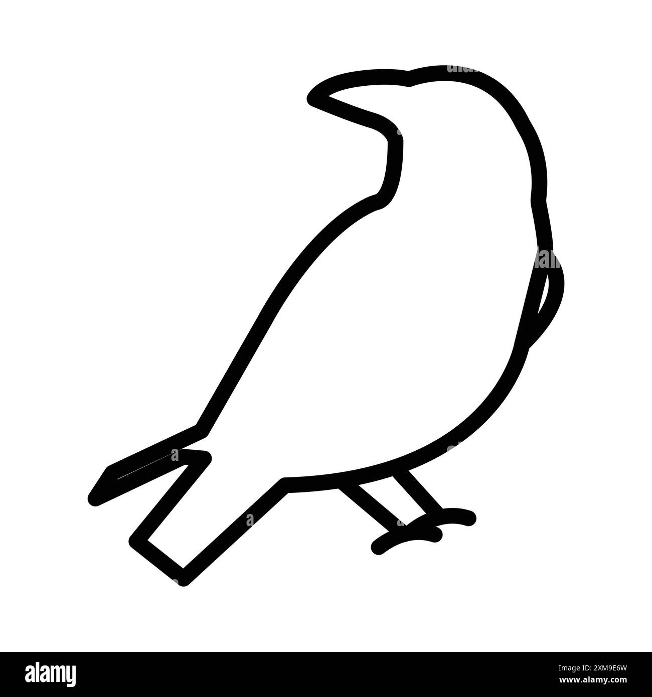 raven icon linear logo mark set collection in black and white for web ...