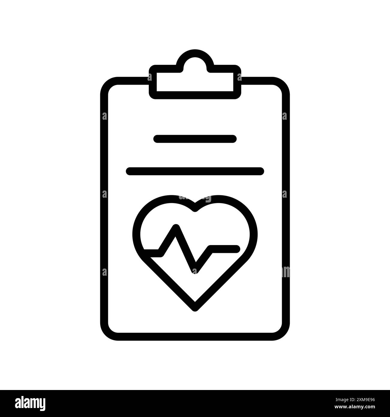 Medical report icon (2) linear logo mark set collection in black and ...