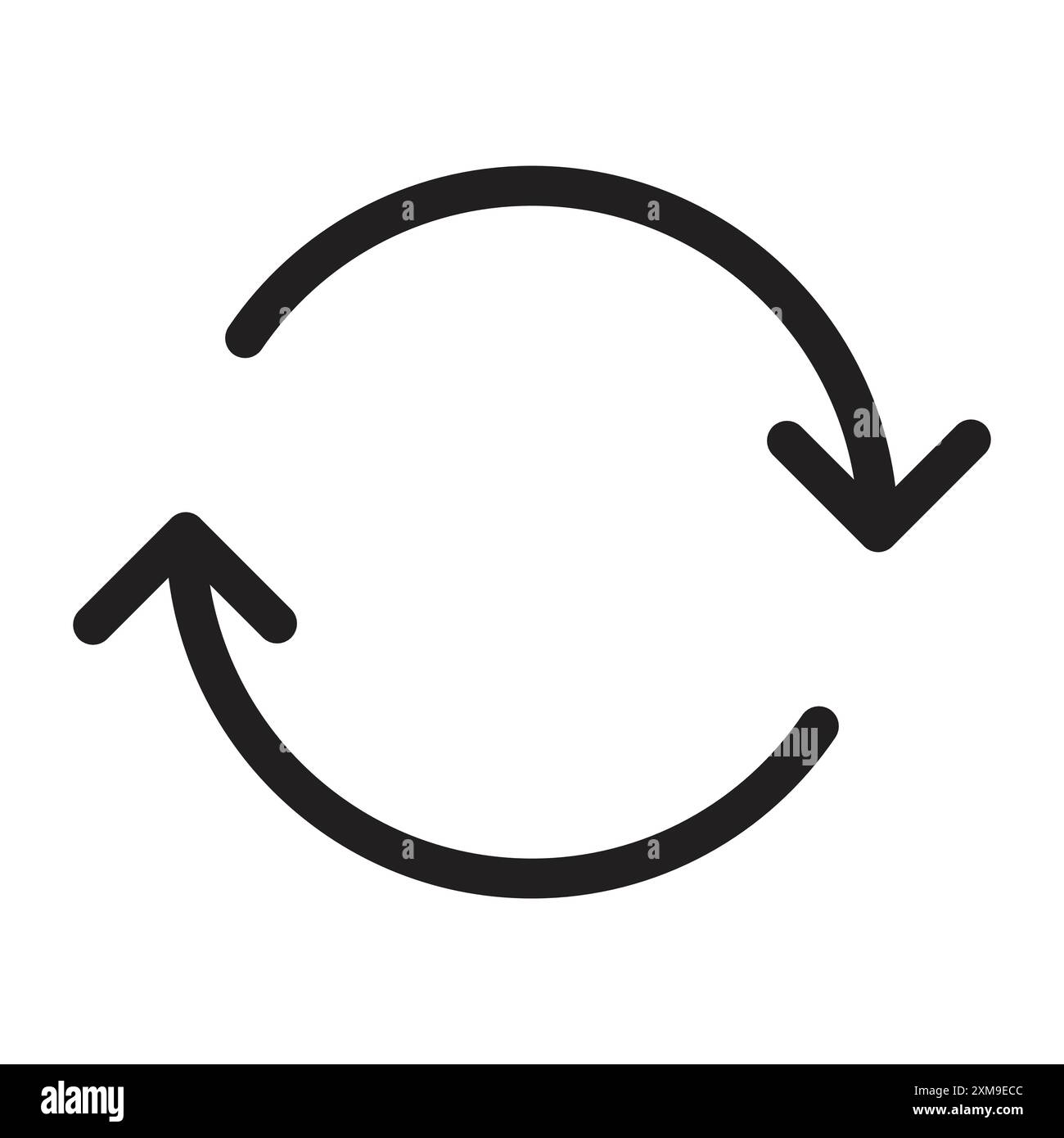 Refresh icon linear logo mark set collection in black and white for web ...