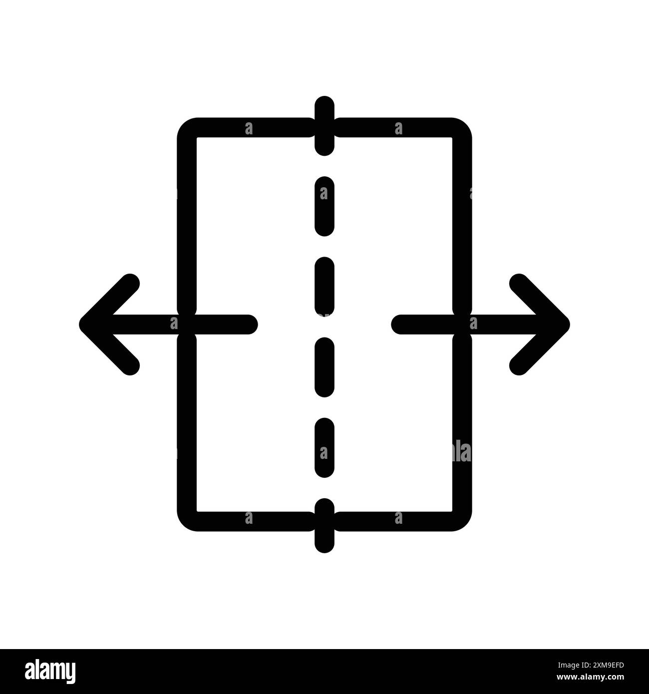 Separating arrow in two part icon linear logo mark set collection in ...