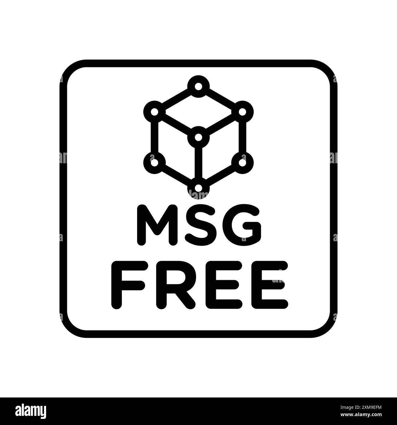 Msg free icon linear logo mark set collection in black and white for web Stock Vector Image ...