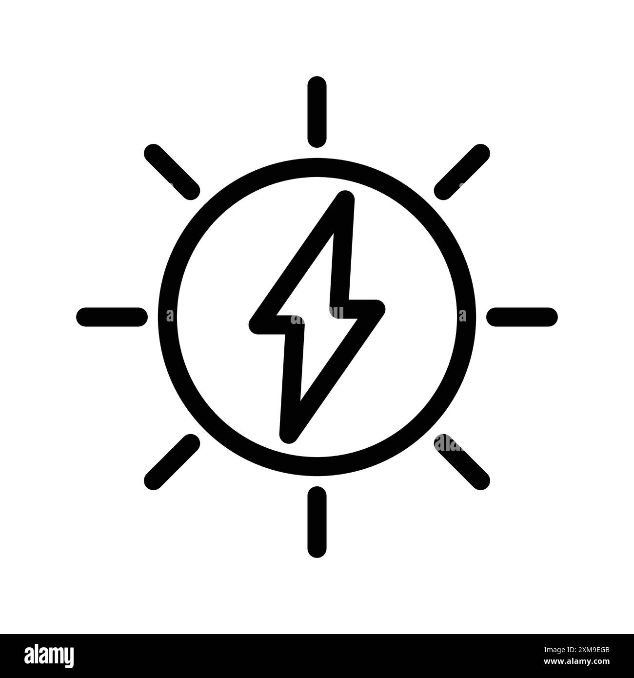 Solar energy icon linear logo mark set collection in black and white ...