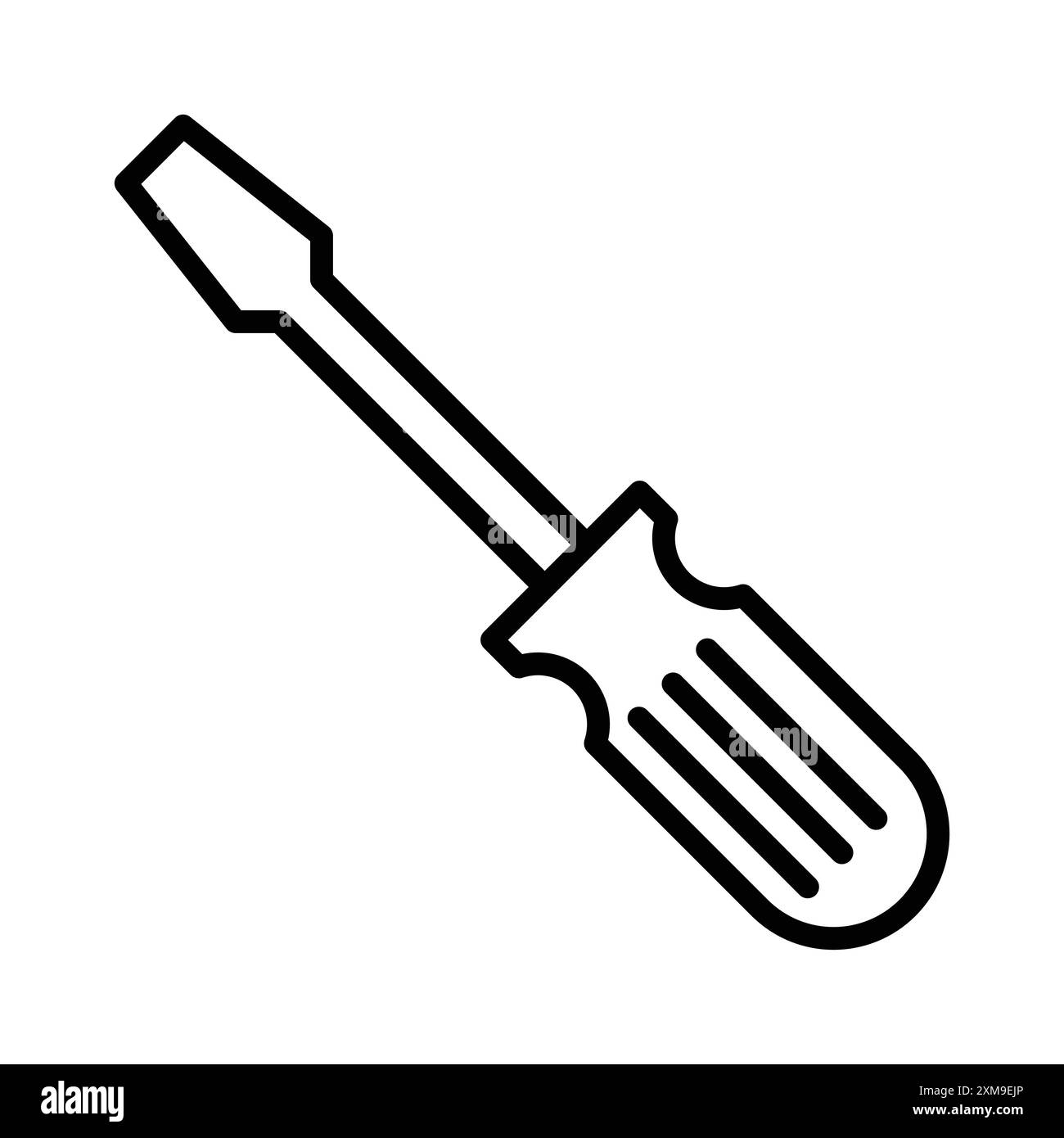 Screwdriver icon linear logo mark set collection in black and white for ...