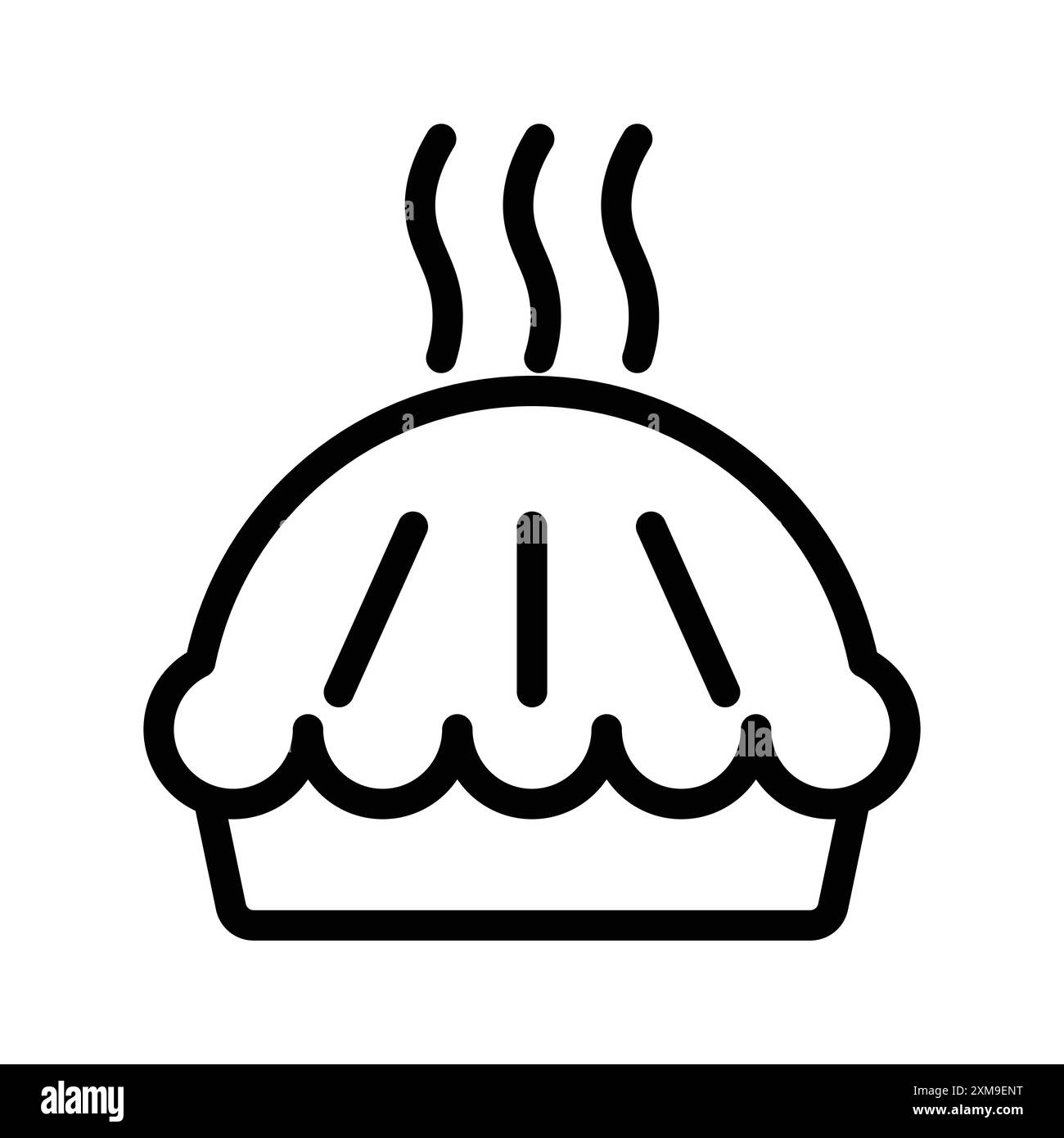 Pie icon linear logo mark set collection in black and white for web ...