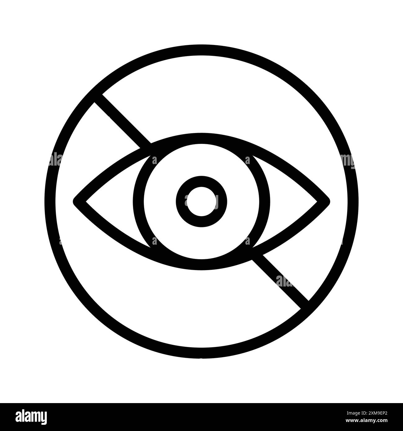 No view icon linear logo mark set collection in black and white for web ...