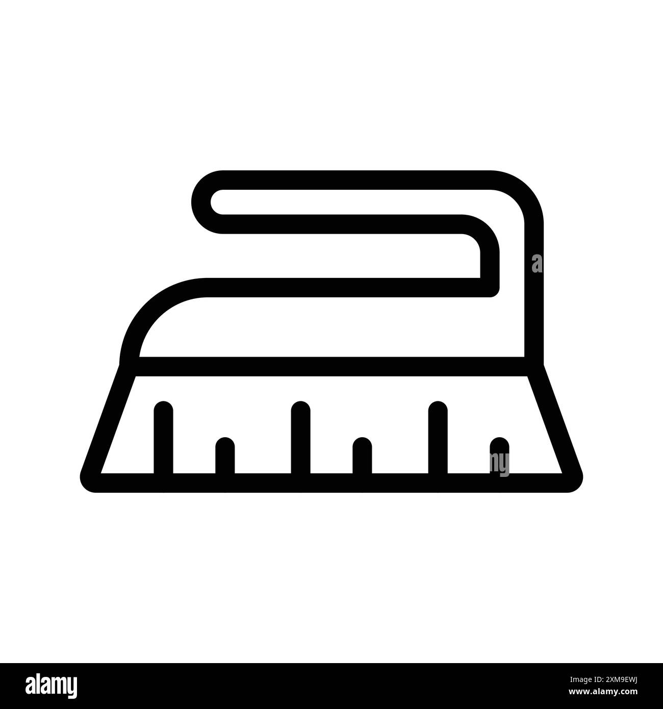 Scrubbing brush icon linear logo mark set collection in black and white ...