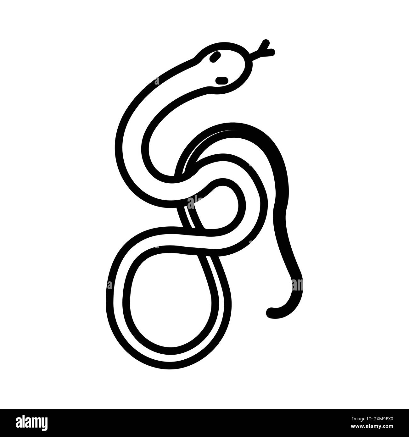 Snake icon linear logo mark set collection in black and white for web ...