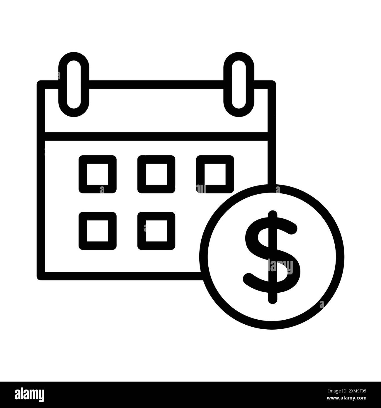 salary payday icon linear logo mark set collection in black and white for web Stock Vector Image ...