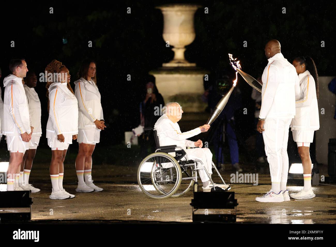 Paris, France. 26th July, 2024. Olympia, Paris 2024, opening ceremony ...