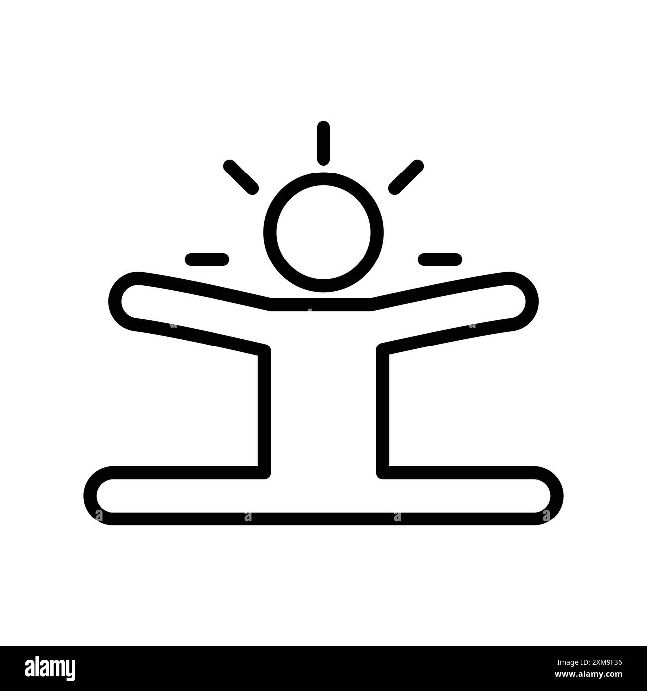 Split legs exercise icon linear logo mark set collection in black and ...