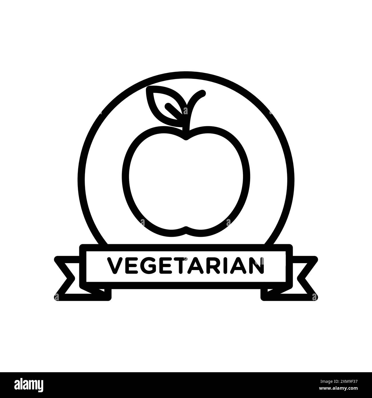 Vegetarian food diet icon linear logo mark set collection in black and ...